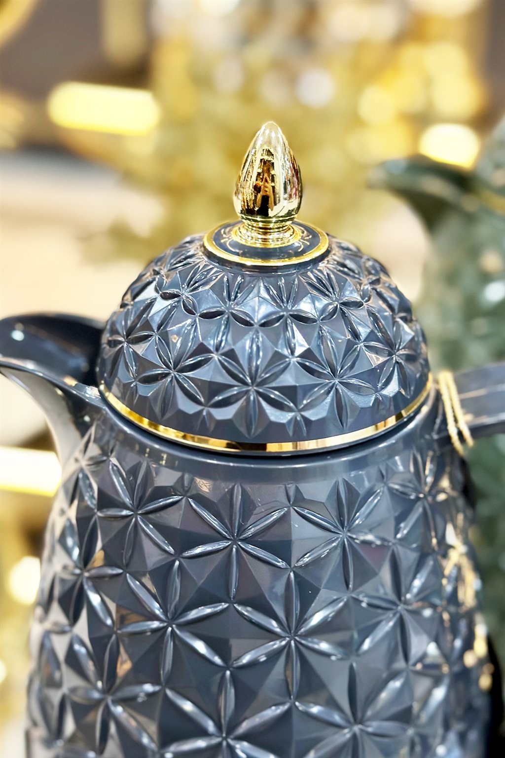 Cristallo Navy Blue 1L Glass Thermos