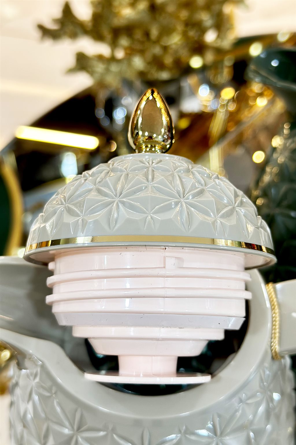 Cristallo Beige 1L Glass Thermos