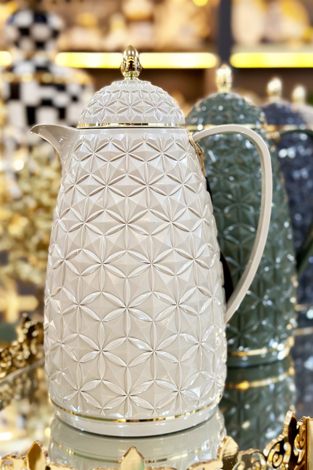 Cristallo Beige 1L Glass Thermos