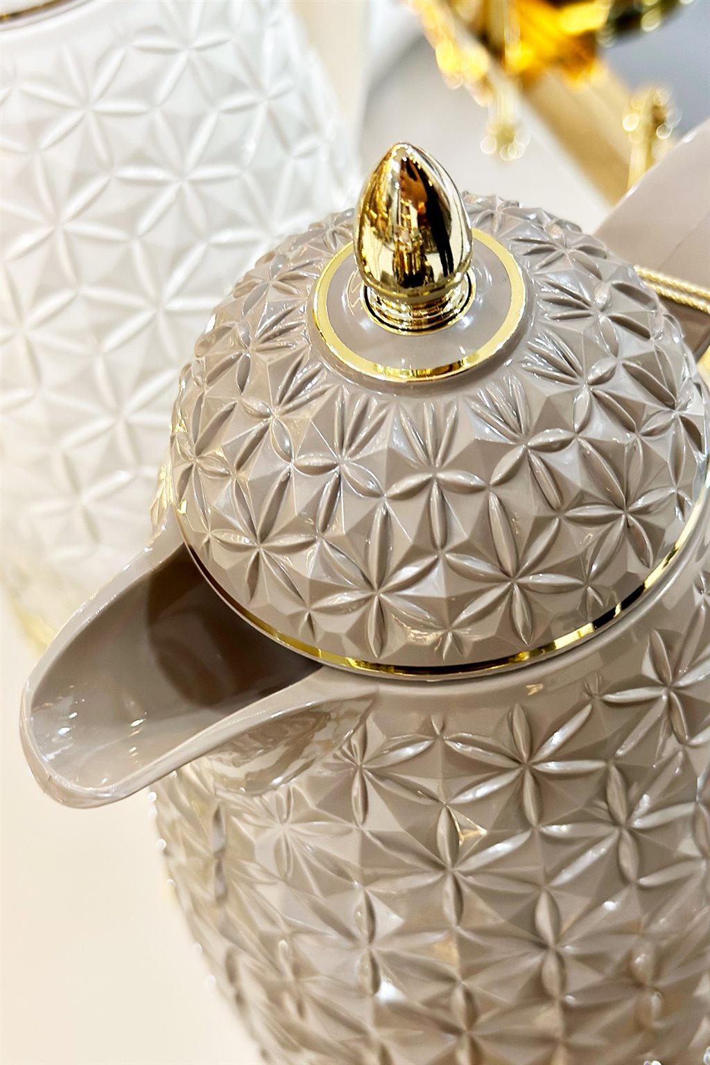 Cristallo Brown 1L Glass Thermos