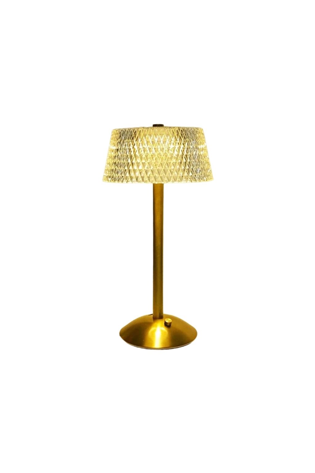 LuxeCrystal Gold Touch Led Rechargeable Desk Lamp